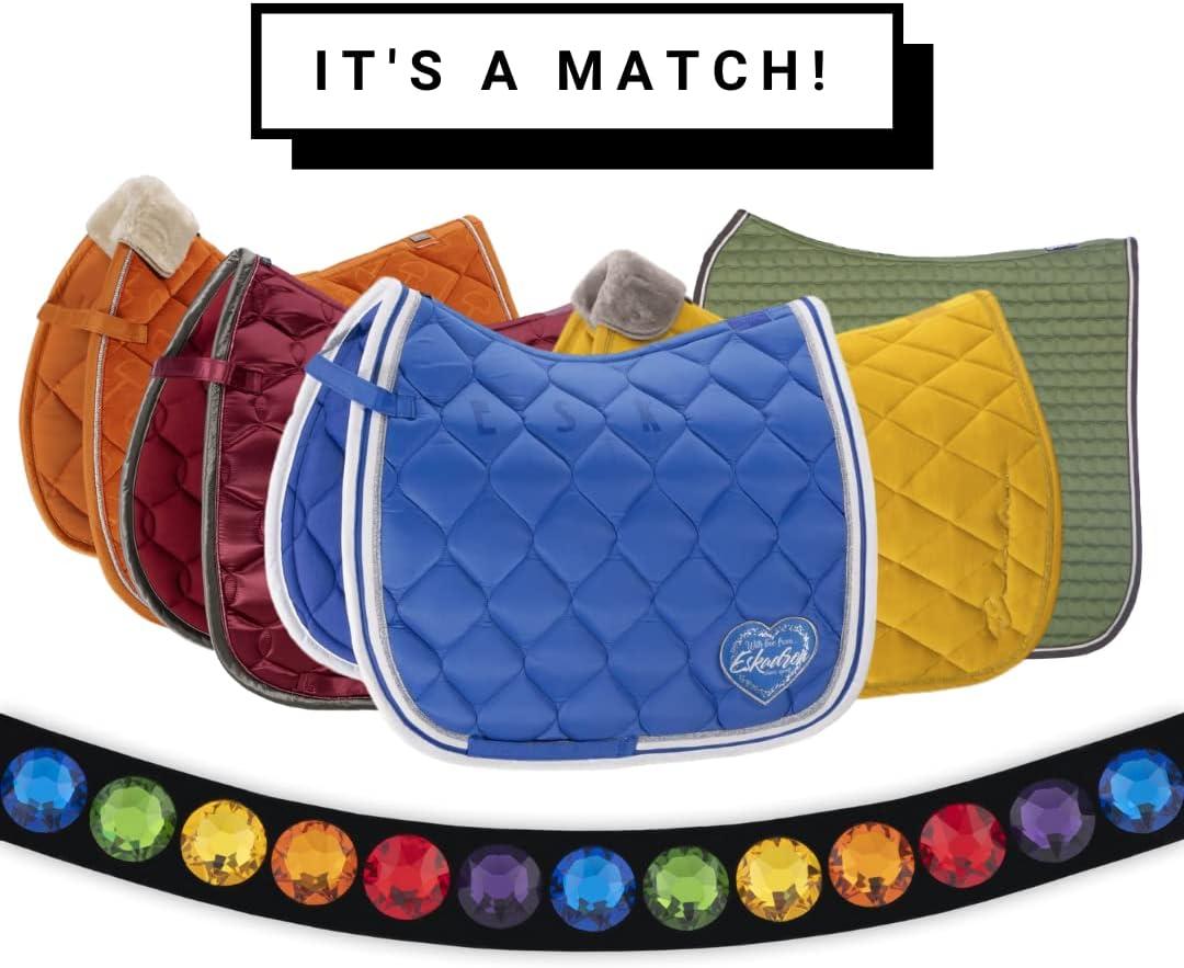 MagicTack Warmblood Browband - Bling Curved Rainbow Crystals for Horses ...