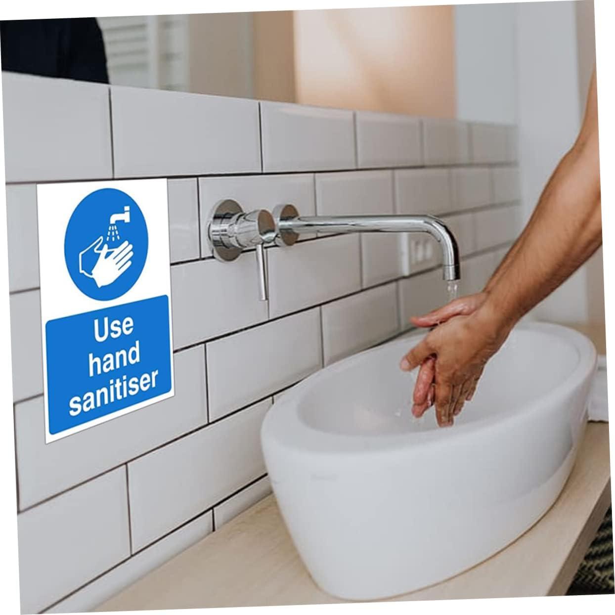 Set of 5 Wash Your Hands Sticker Set - Hand Sanitizer Sign for ...