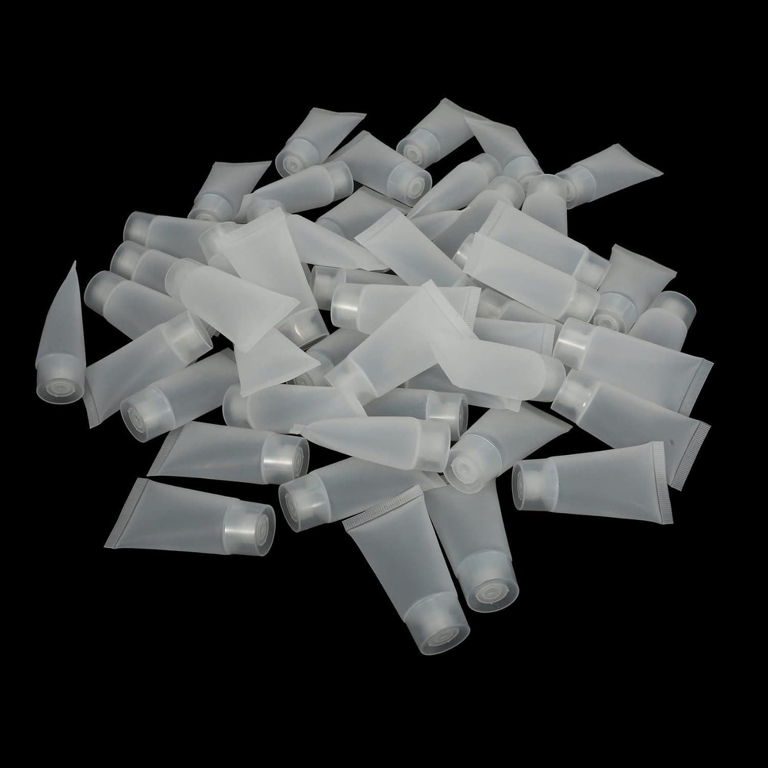100Pcs 15ml Refillable Lotion Tubes - Travel Squeeze Bottles with Caps ...