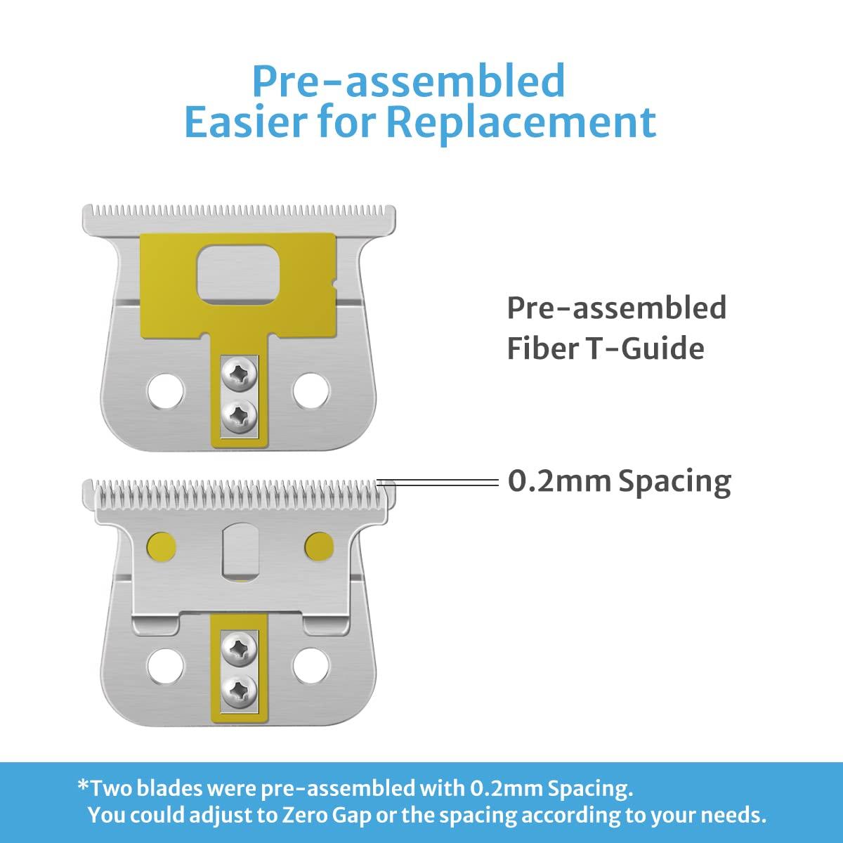 2 Pack T Outliner Blades - Replacement for Andis T Outliner, G, GO, GTO ...