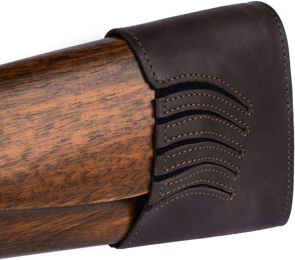 BRONZEDOG Genuine Leather Slip-On Recoil Pad for Shotguns & Rifles ...