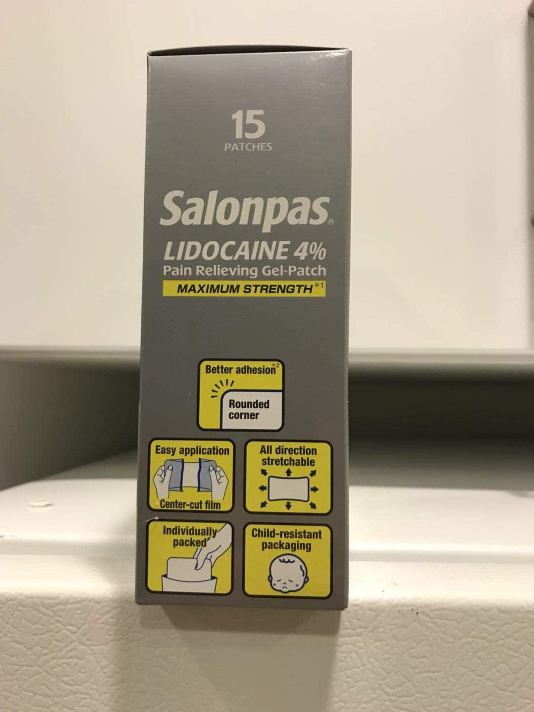 Salonpas Lidocaine Pain Relieving Gel - Maximum Strength (15 Patches ...