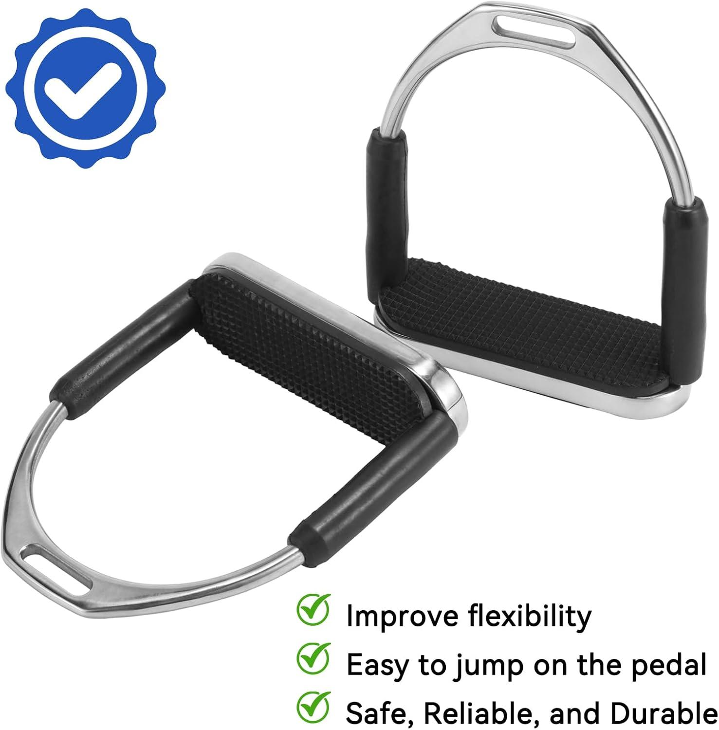 Frdhee Safety Stainless Steel Stirrups for Adults & Children | Anti ...