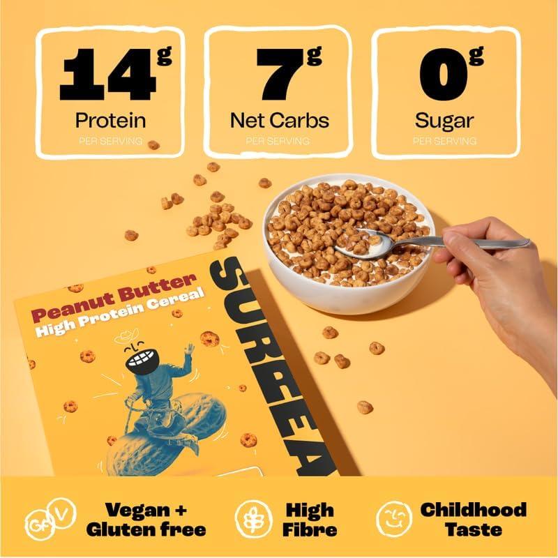 Surreal Peanut - High Protein Cereal - Low Sugar- Healthy Plant Based ...