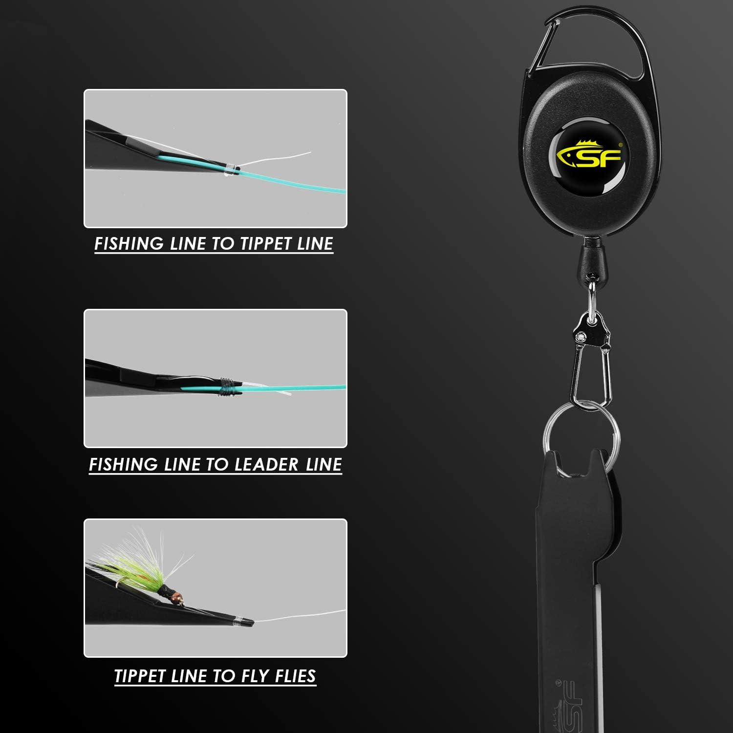 SF 2 in 1 Fly Fishing Knot Tying Tool with Zinger Retractor - Large ...