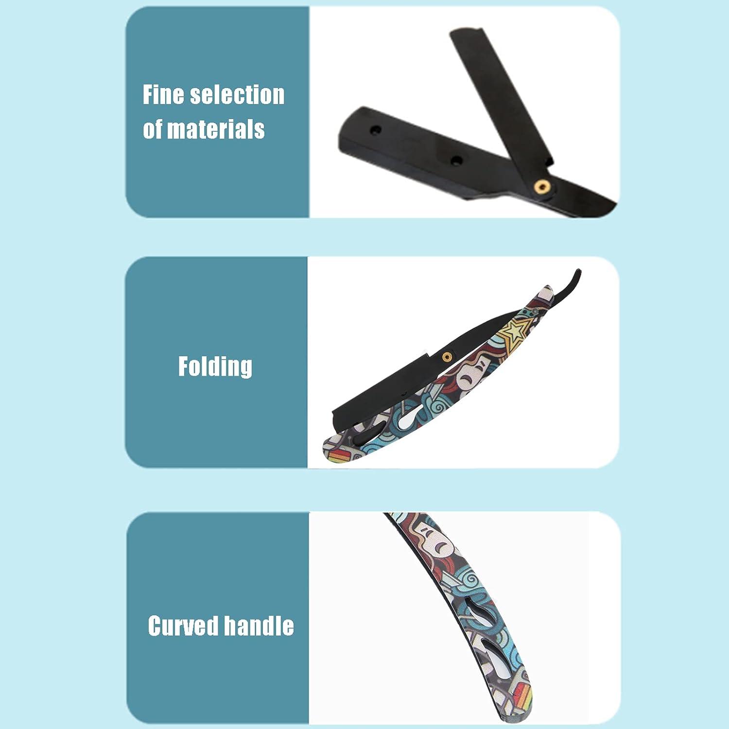 Manual Beard Trimmer - Stainless Steel Straight Edge Shaver for Men ...