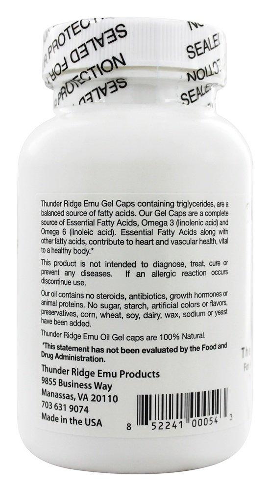 Thunder Ridge Emu Oil Gel Caps - 90 Count (90 Gcap) for Joint & Skin ...