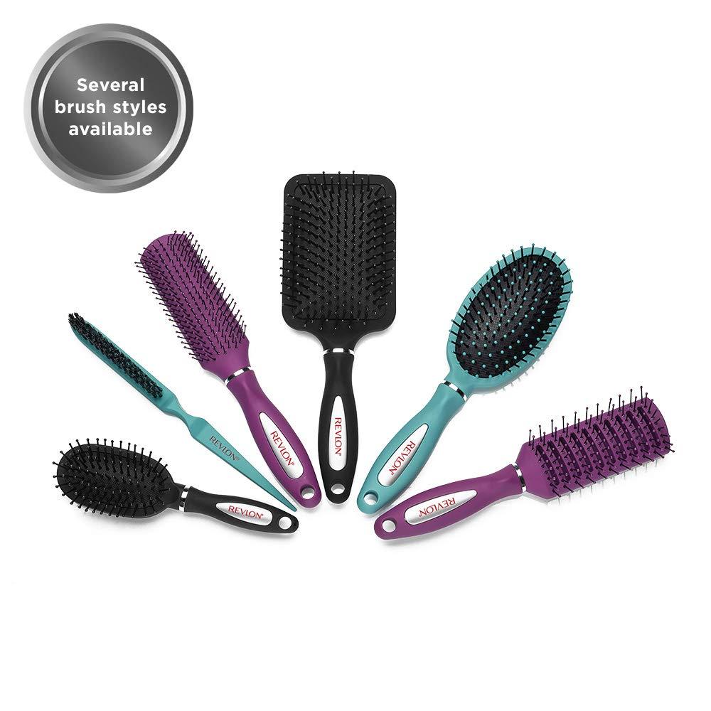 Revlon Straight & Smooth Soft Touch Paddle Hair Brush Set - Black ...