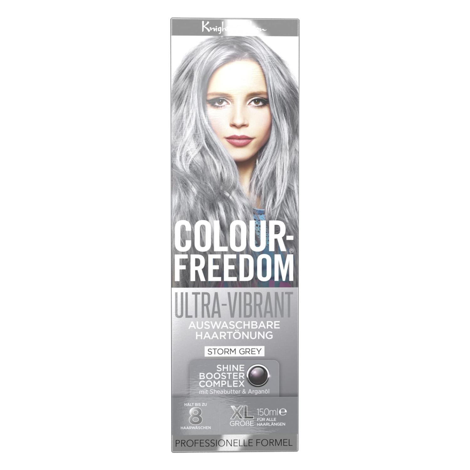Colour-Freedom Ultra-Vibrant Storm Grey XL 150 ml Washable Hair Dye ...