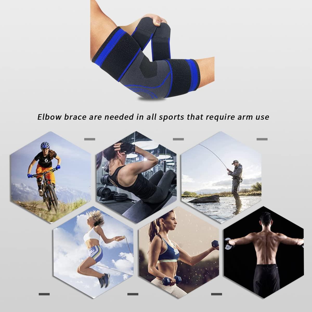 HENGZEY Dual-Bind Tennis Elbow Brace - Large Compression Sleeves for ...