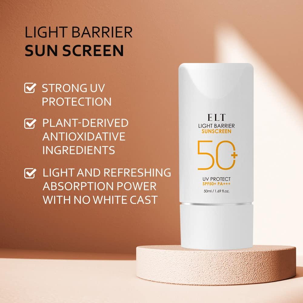 ELT Light Barrier Sunscreen SPF50+/PA+++ 50ml | Non-Sticky Korean ...
