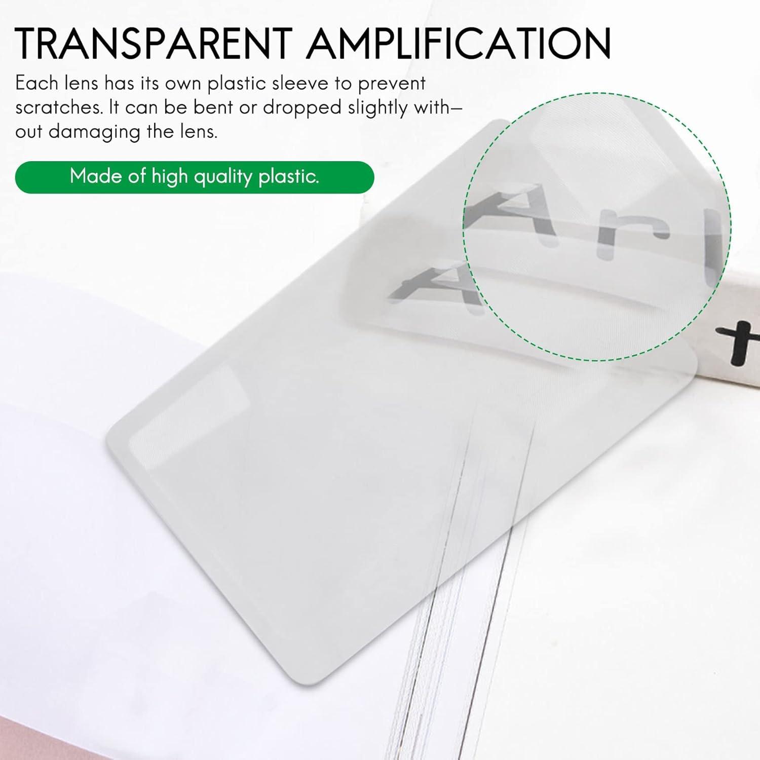 wemee 3 X Magnifier Magnification Magnifying Fresnel Pocket Credit Card ...
