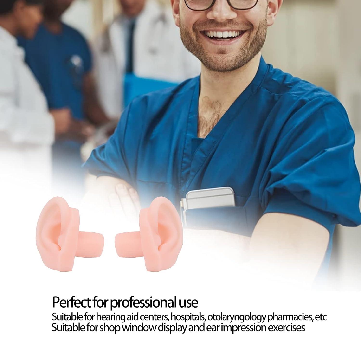 Soft Silicone Ear Models - 1 Pair | Flexible & Simulated for Hospital ...