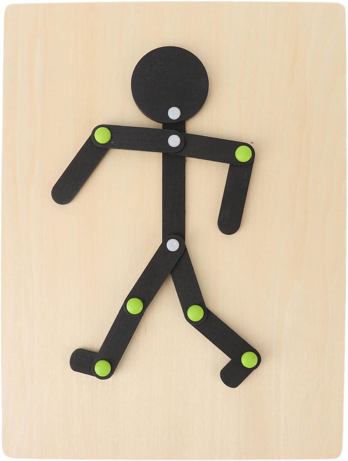 Buy Stick Man Puzzle Toy Wooden Toy with Movable Limbs & Smooth ...