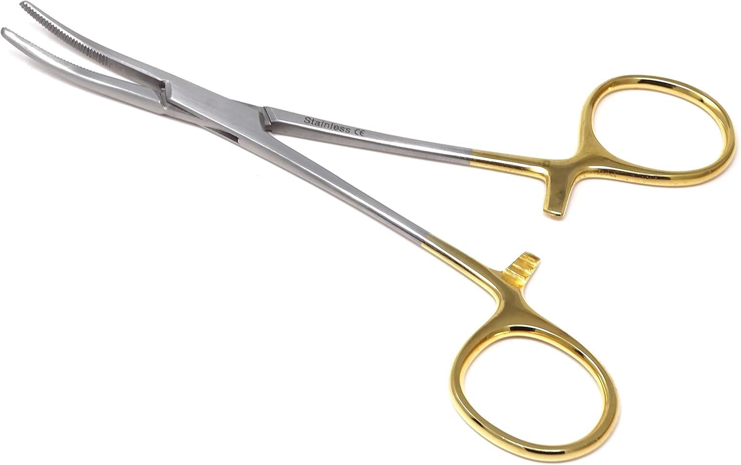 Stainless Steel Multi Use Kelly Hemostat Forceps with Half Serrated ...