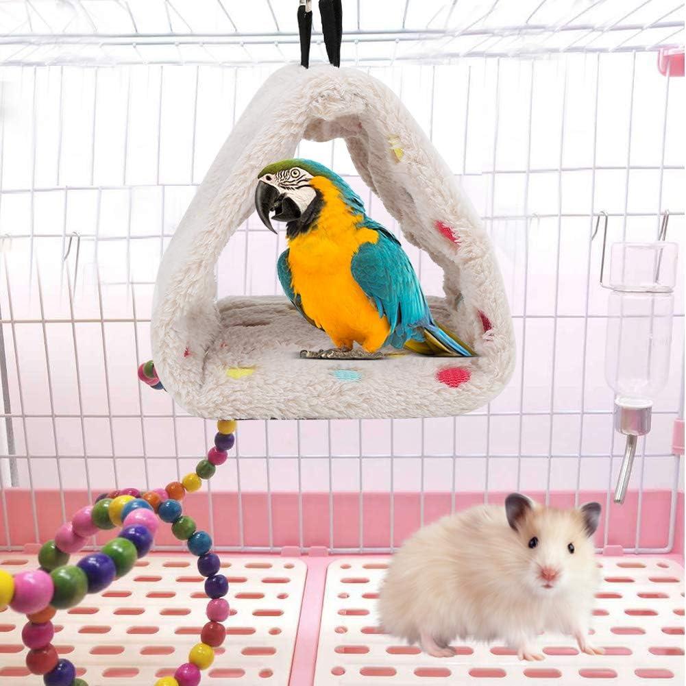Winter Warm Plush Bird Nest Hammock Hamster Hanging Bed Cave Cage for ...