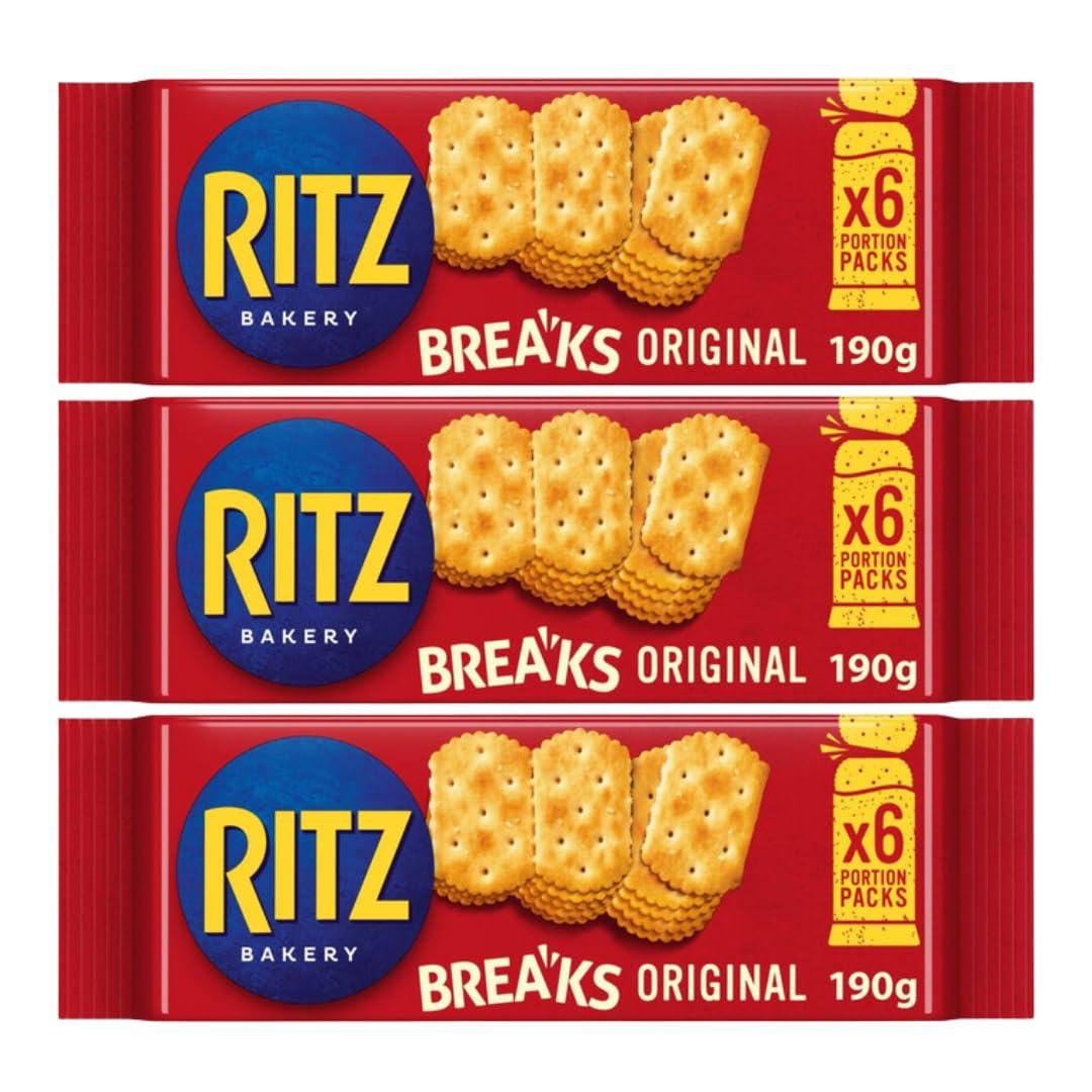 Salted Cracker Bundle Containing Ritz Breaks Crackers Original 190g (3 ...