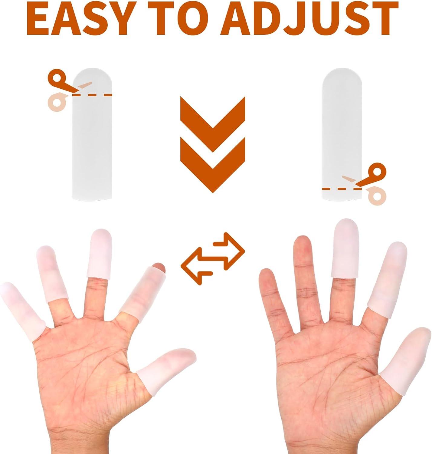 20 PCS Silicone Gel Finger Cots - Finger Protectors for Dry Skin ...