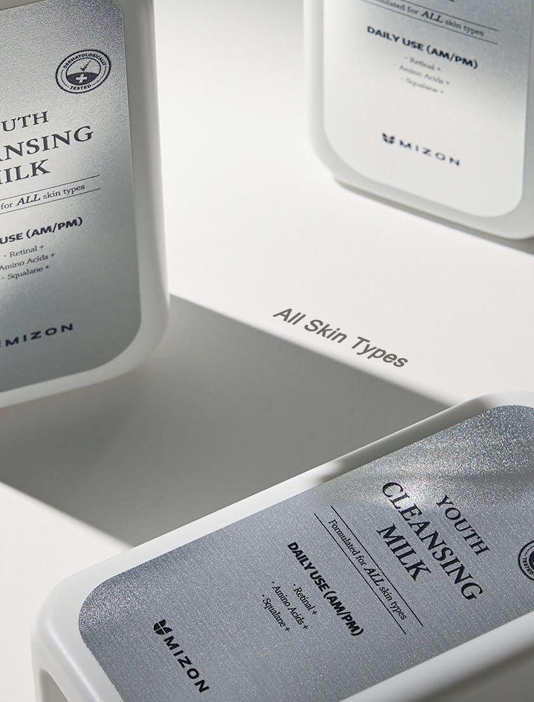 MIZON Youth Cleansing Milk - Gentle Retinal Face Cleanser & Korean ...