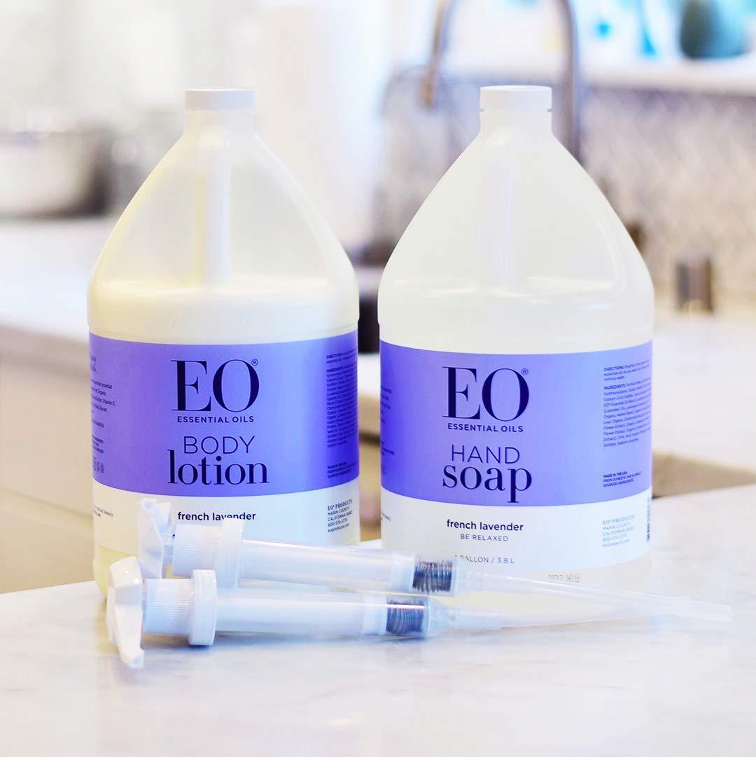 EO Organic French Lavender Liquid Hand Soap Refill - 128 oz Gentle Cleanser with Essential Oils ...