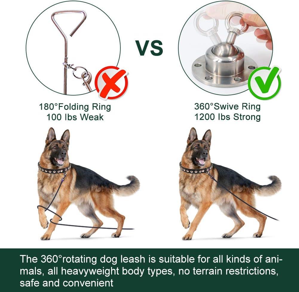 Surmounty 360 Dog Anchor | Durable Stainless Steel Ground Stake for ...