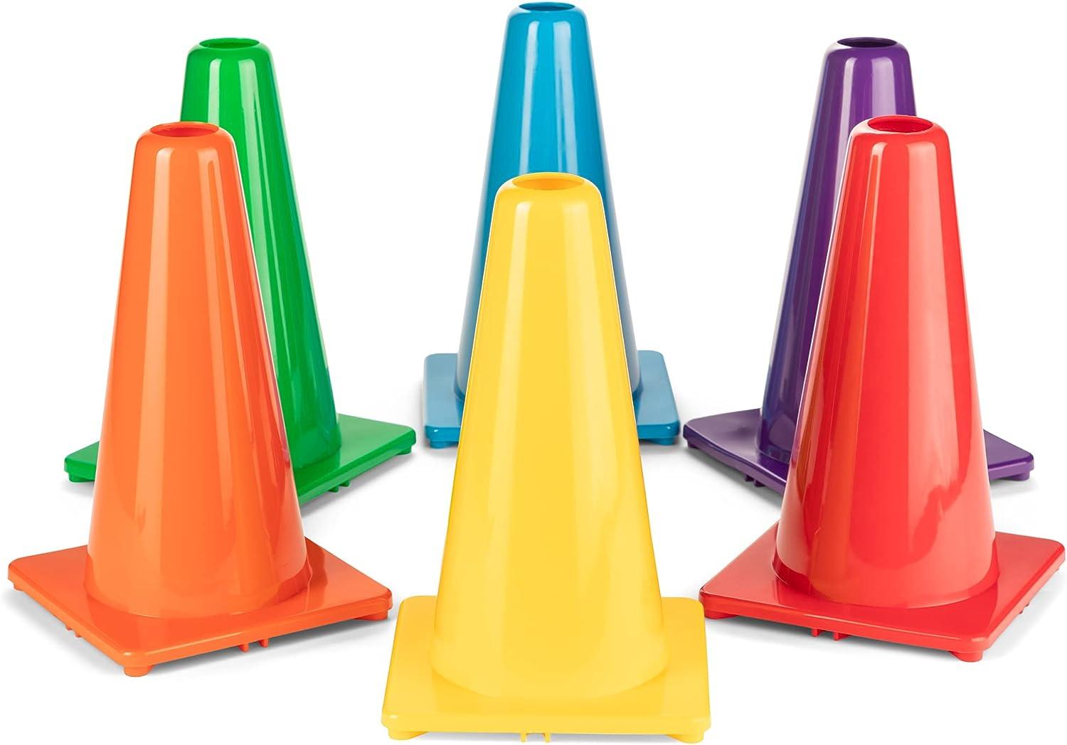 Champion Sports High Visibility Flexible Vinyl Cones - Assorted Set ...