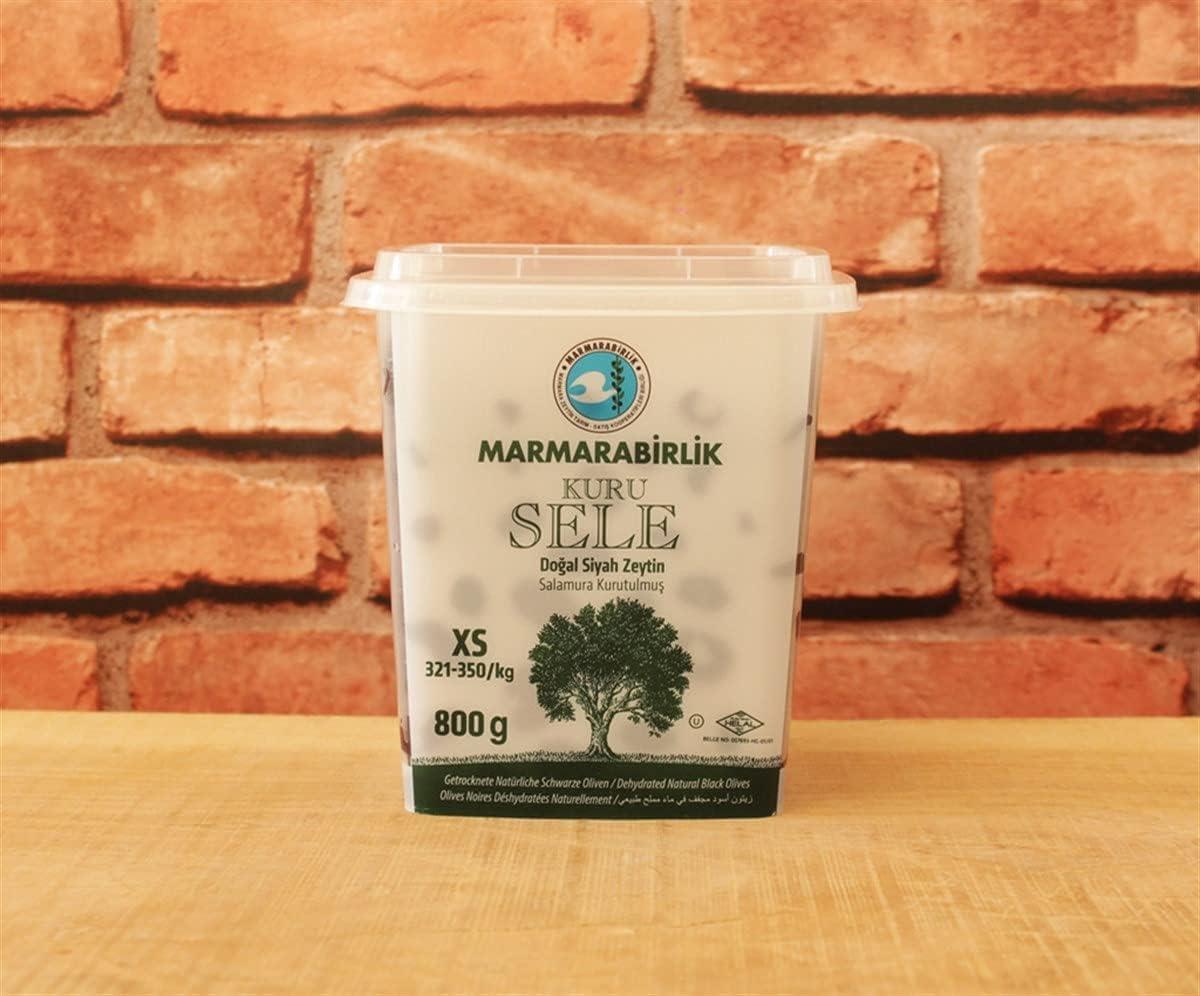 MARMARABIRLIK - Kuru Sele - Natural Dried Black Olives XS - 800g Olive ...