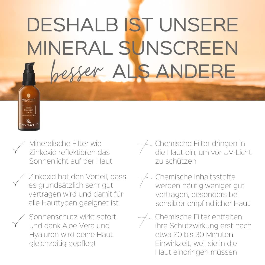 Micaraa Mineral Sunscreen Face SPF 30 - Organic Wheat-Free with Aloe ...