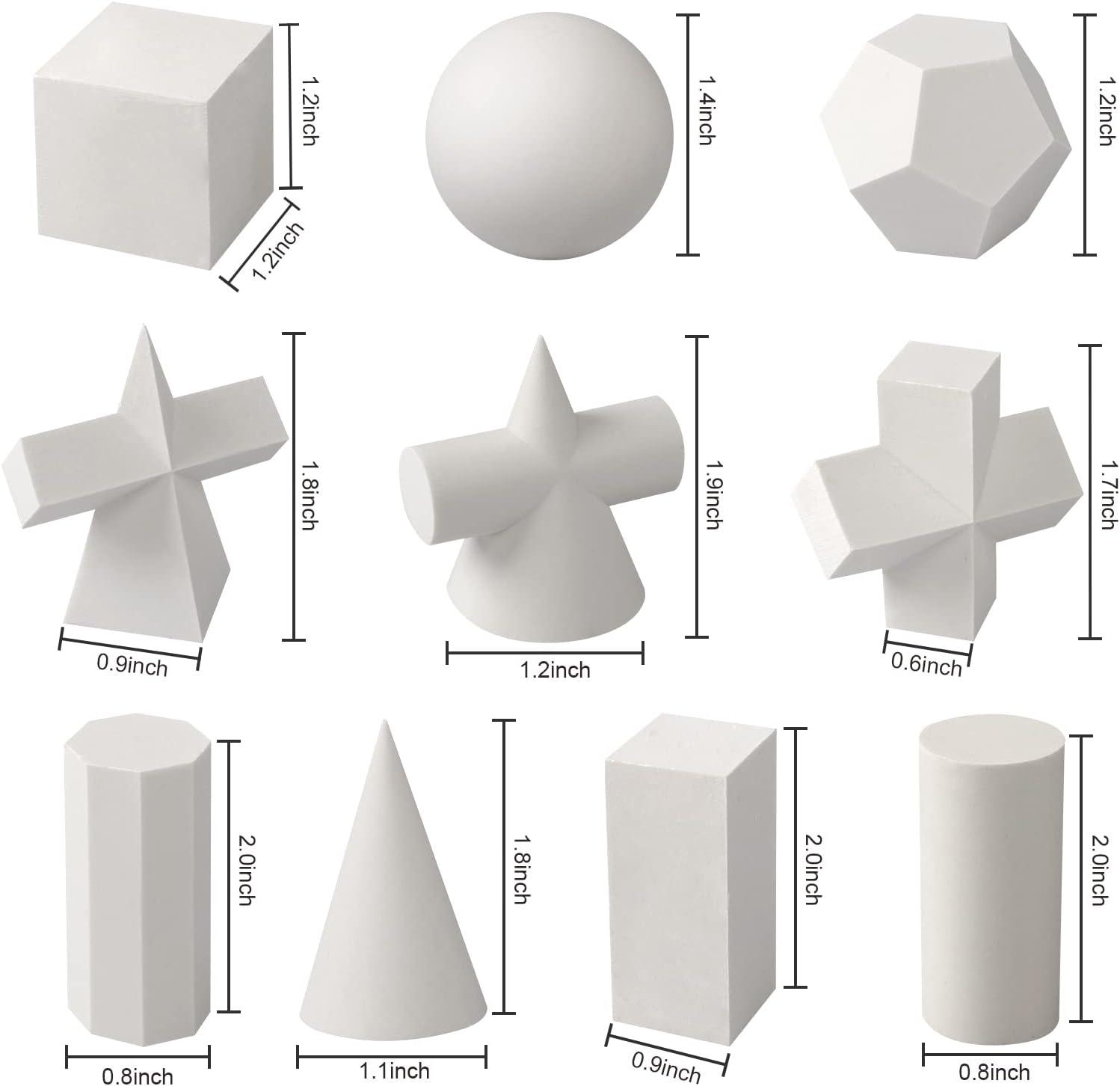 10PCS 2-Inch Mini Resin Geometry Mold Set for Learning & Art Crafts ...