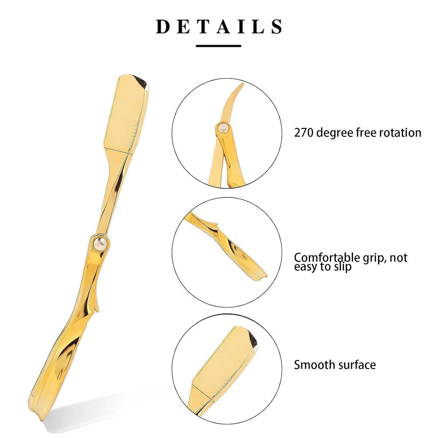 Professional Men's Razor - Straight Edge Razor with Blade Holder & Neck ...