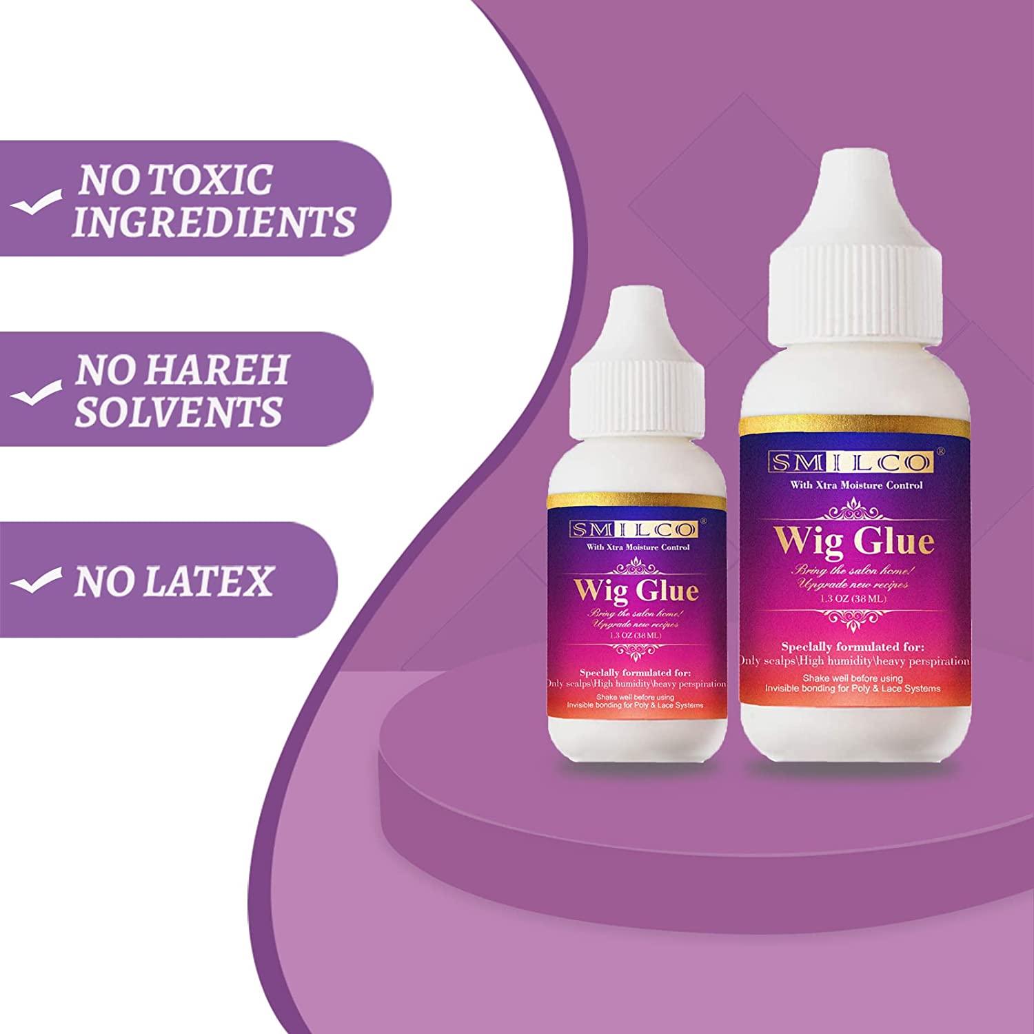 Waterproof 1.3oz Lace Front Wig Glue - Strong Hold Transparent Adhesive ...