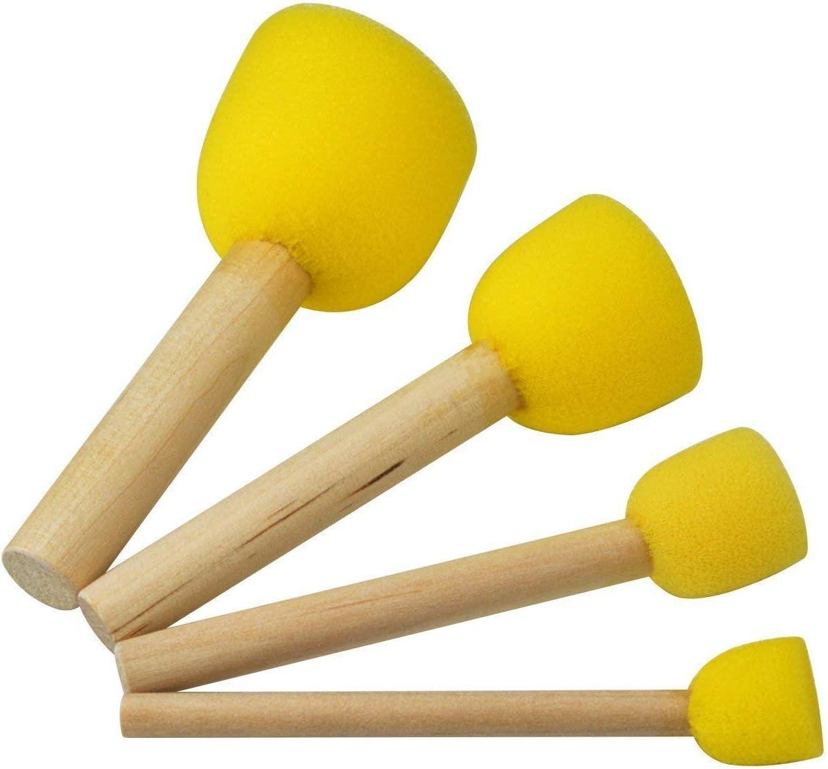 WAFJAMF 40-Piece Round Sponge Brush Set - Yellow Paint Tools for Kids | Buy Now with Express ...