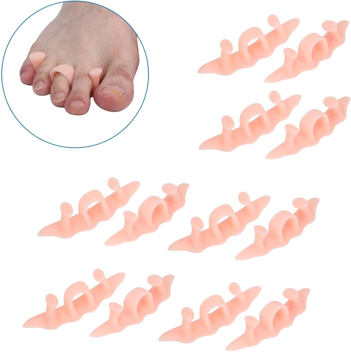 6 Pairs Portable Toe Separator - Hallux Valgus Bunion Corrector Spacers ...