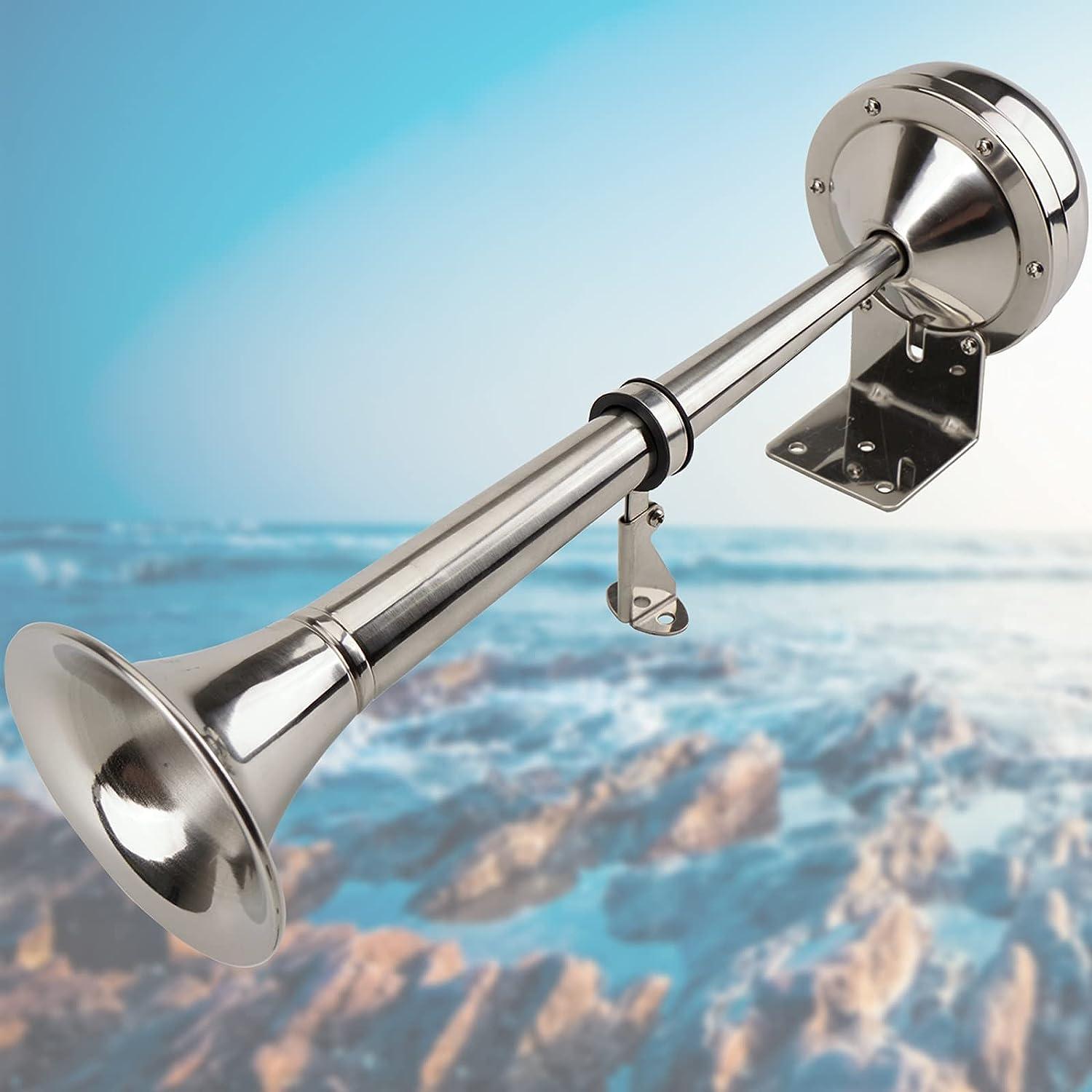 AOLIHAN 12V Electric Stainless Steel Boat Horn for Marine Vehicles ...