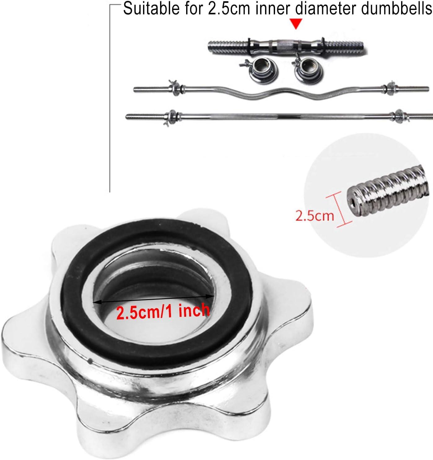 Fleymu Dumbbells & Dumbbell Locks - Short Spinlock Clamps (4 Pieces ...