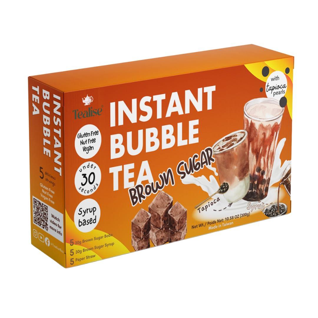 Tealise Instant Syrup-based Vegan Bubble Tea Kit Gift DIY Ready in 30 ...