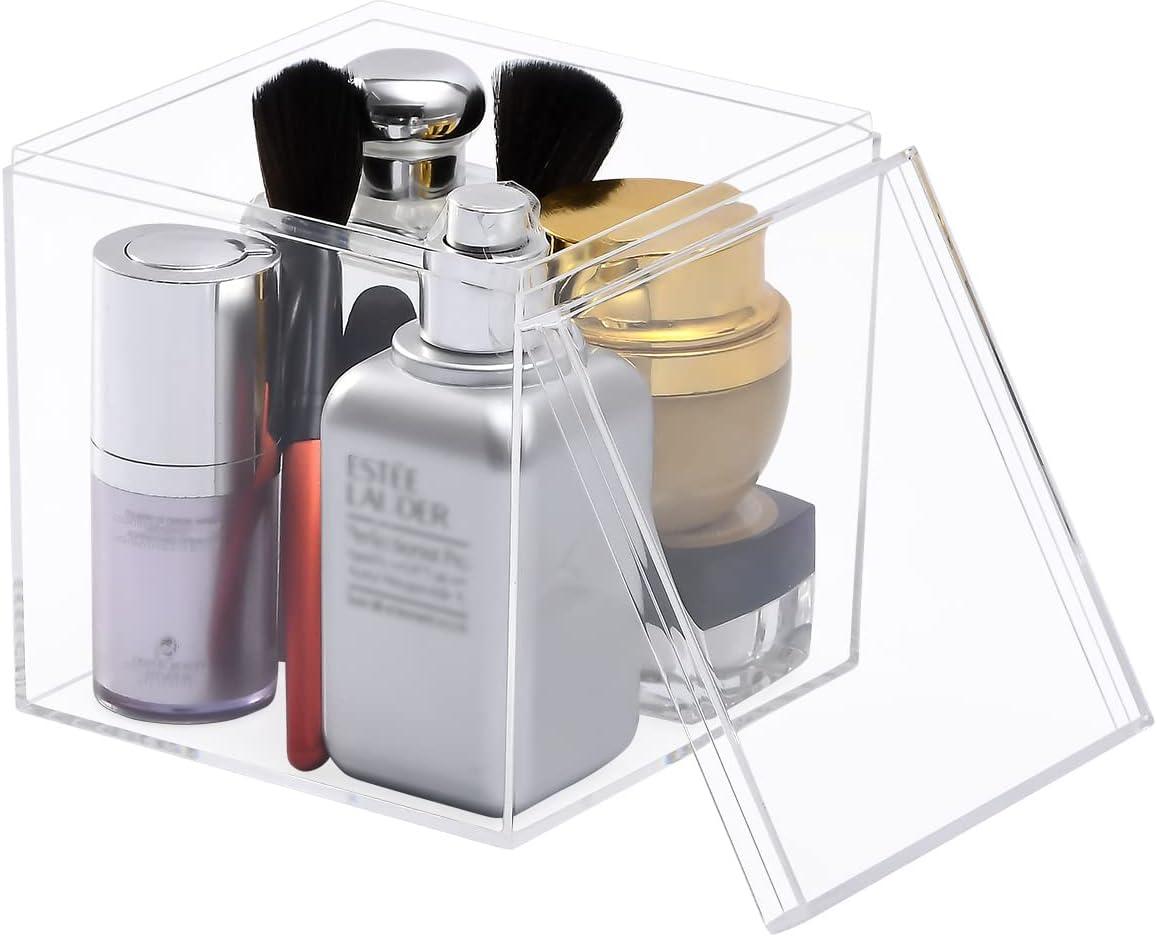 Clear Acrylic Square Cube Box with Lid - 5.9x5.9x5.9 Inches - Plastic ...