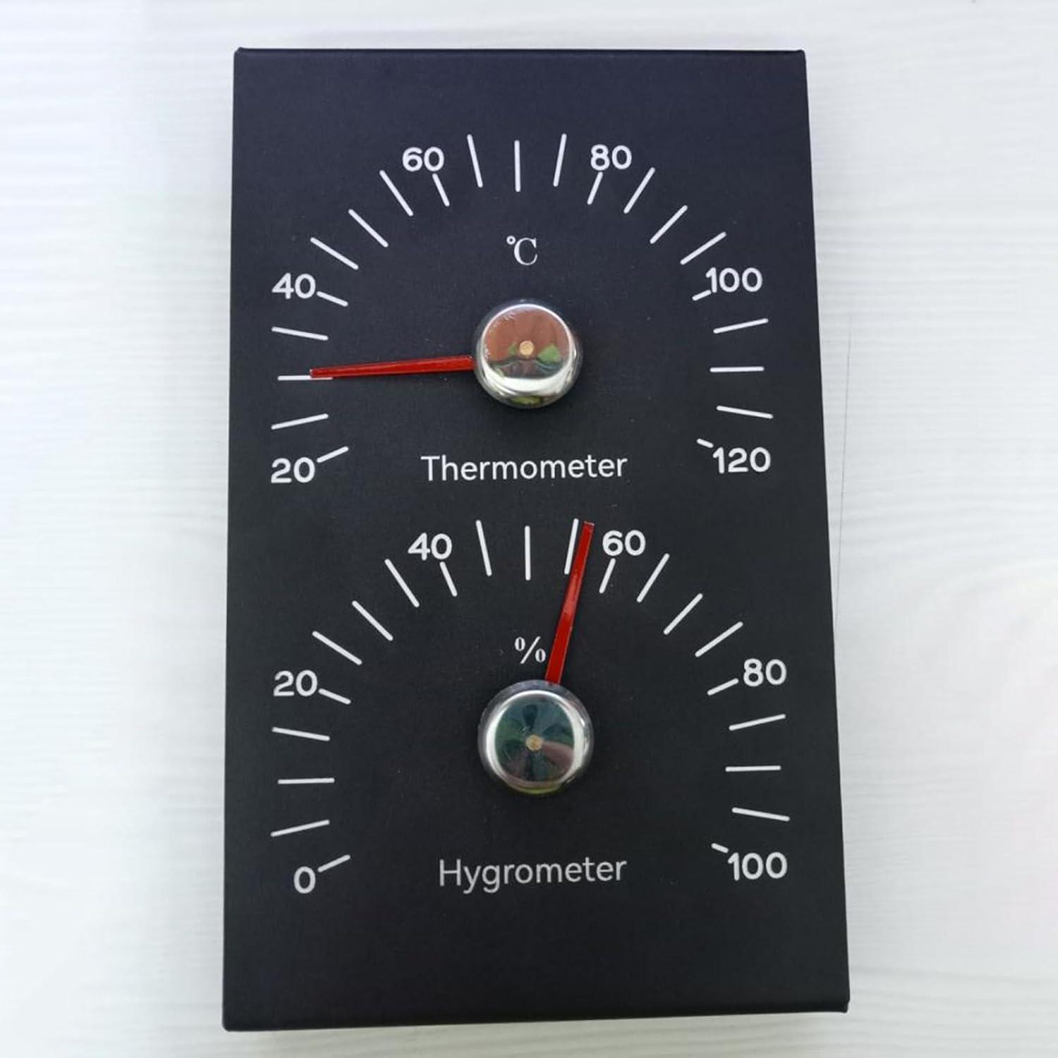 Milageto 2-in-1 Sauna Thermometer & Hygrometer - Accurate Temperature ...