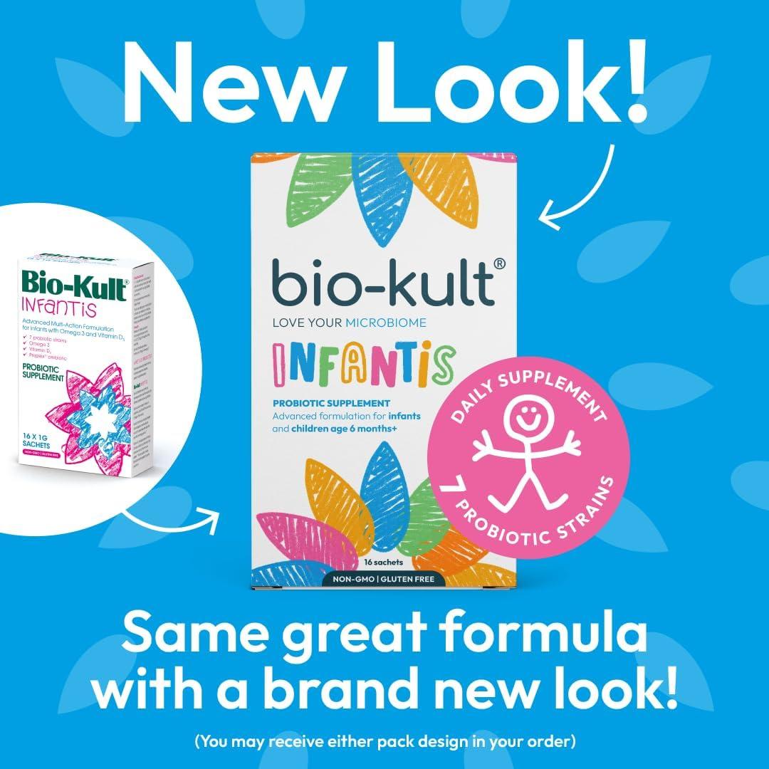 Bio-Kult Infantis - Probiotic Strains with Vitamin D3 for Baby's Immune ...