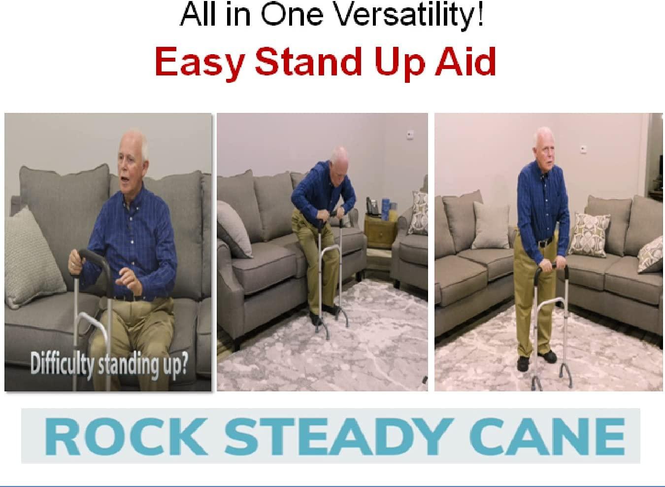 Rock Steady Cane- Stand Assist Adjustable Walking Cane | Keep ...