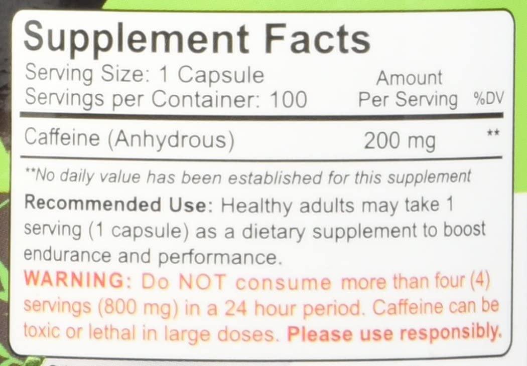 Nutrakey Caffeine - 100 Capsules - GoSupps.com