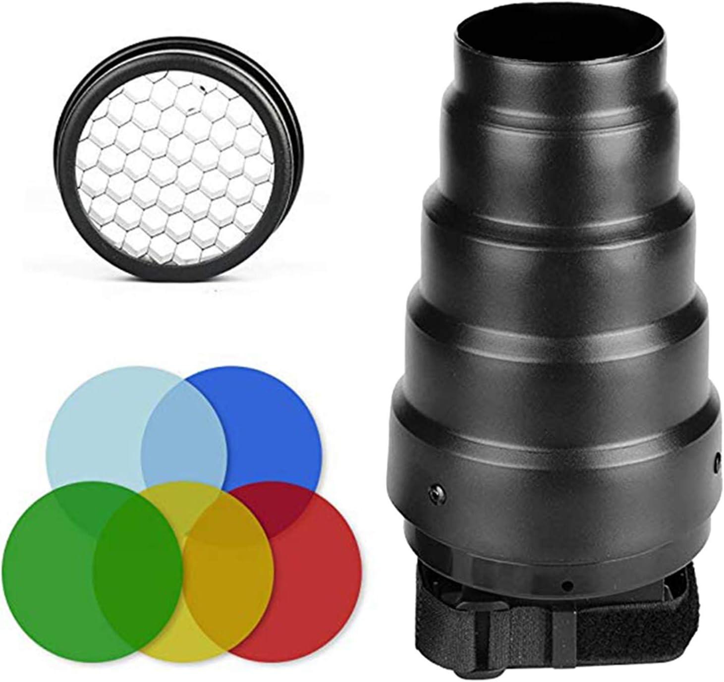 Soonpho Conical Snoot Kit: Aluminum Alloy Snoot with Grid & 5 Color ...