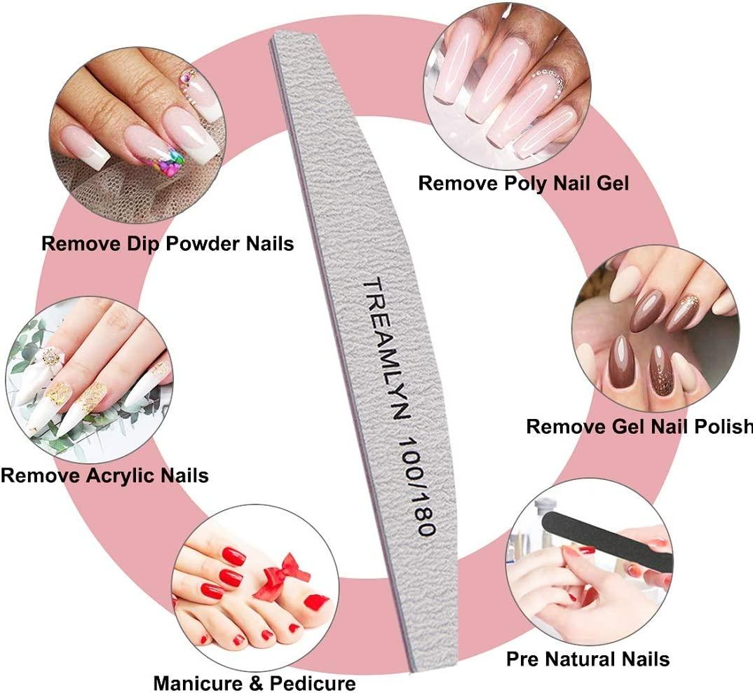 10 Pcs Heavy Duty Nail Files 100/180 Grit - Coarse Nail File for ...