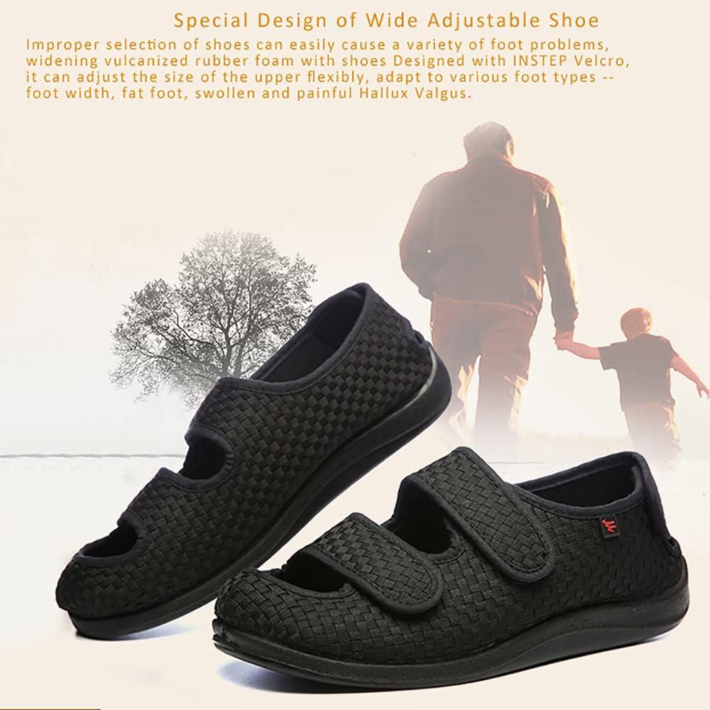 ZJING Diabetic Recovery Slippers for Men - Orthopedic Wide Width ...