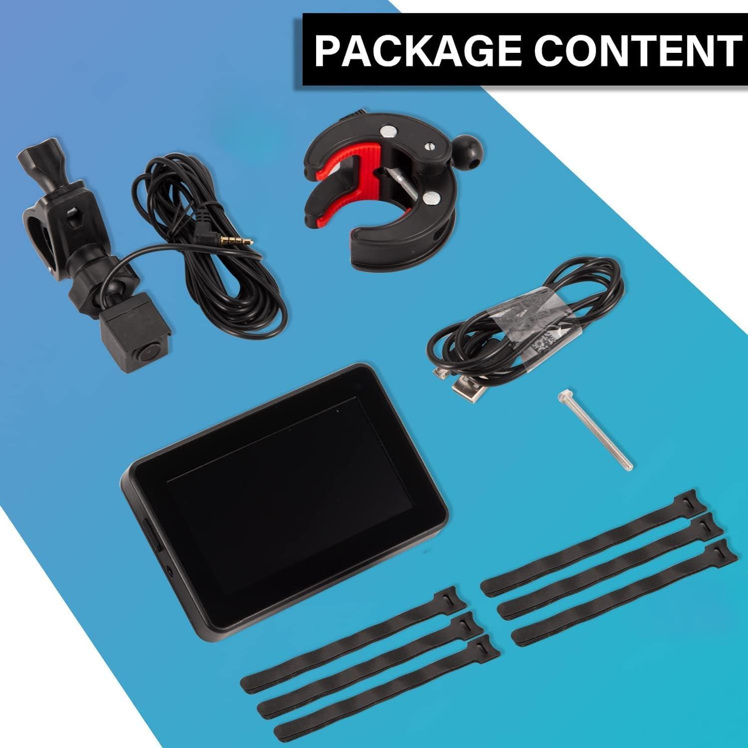 Bike Camera 1080P with 4.3 Monitor & Night Vision - Rear View Mirror ...