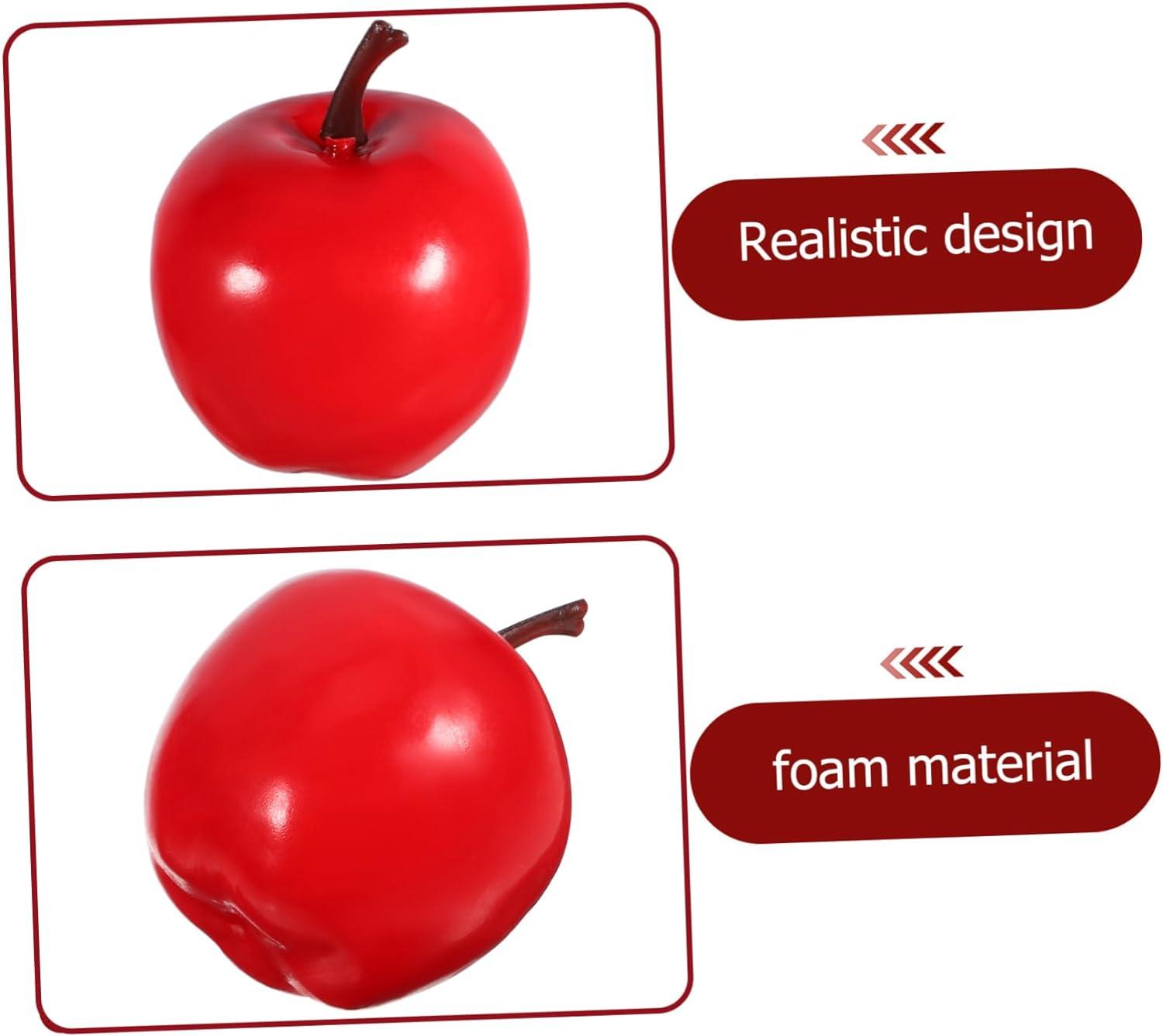 ABOOFAN 60 Pcs Artificial Apple Fruit Model Prop Decoraciones Para ...