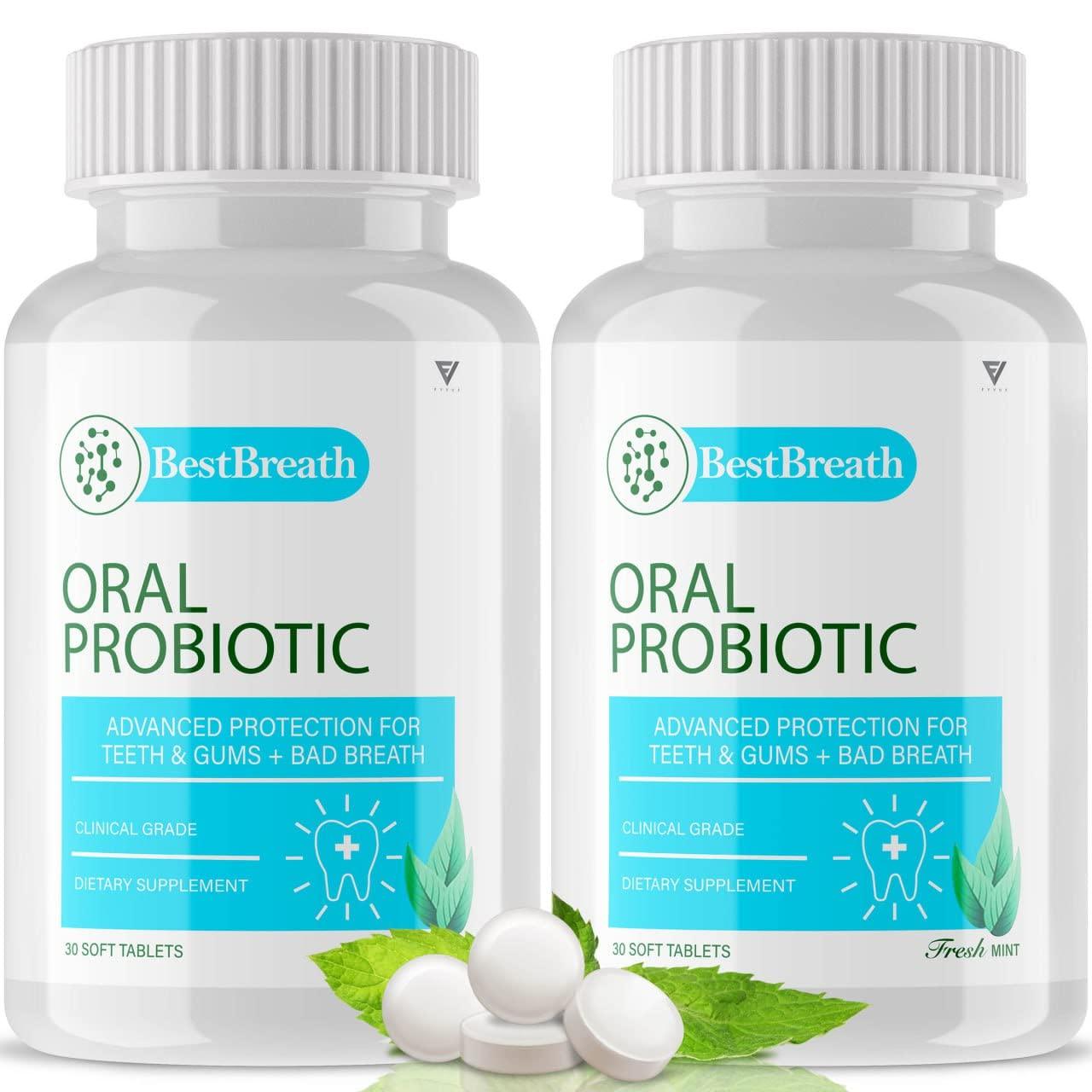 Best Breath Oral Probiotic Mints for Bad Breath - 2 Pack, Dental ...