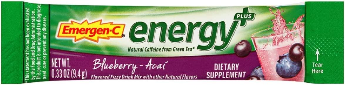 Emergen-C Energy+ Drink Mix - B Vitamins, Vitamin C & Natural Caffeine ...