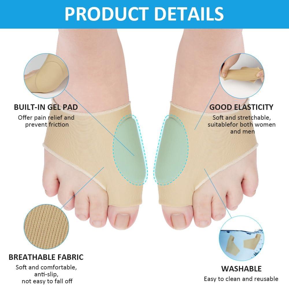 ACWOO Bunion Corrector Toe Separator - 2 Pairs Soft Silicone with Gel ...