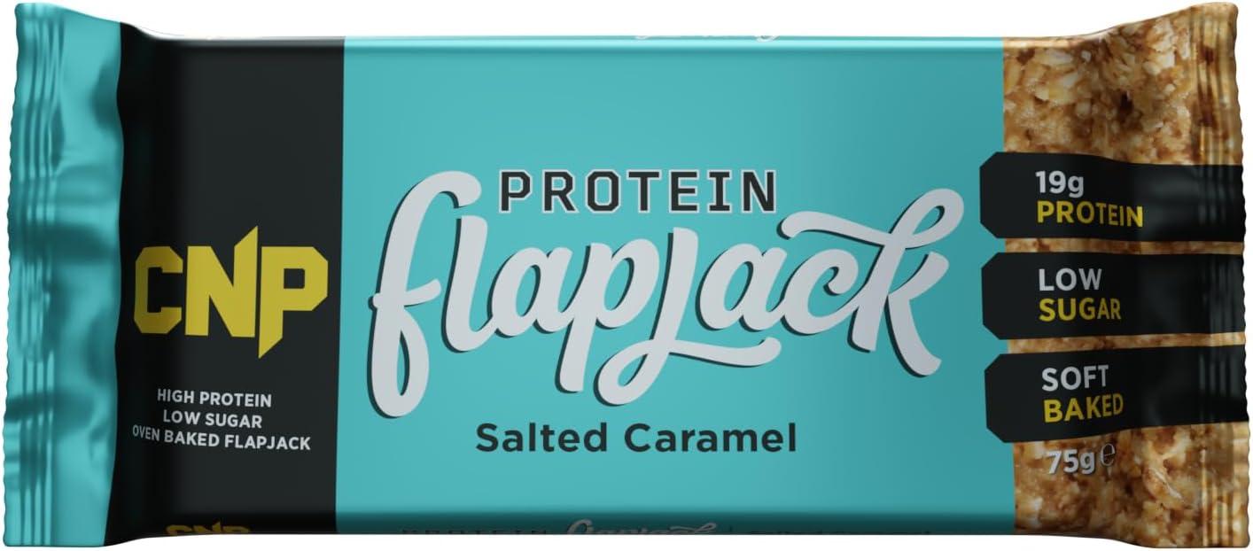 CNP Professional Whey Protein Flapjacks - Salted Caramel Flavor | 18g Protein, Low Carb | 12x75g ...